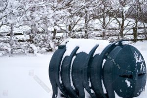 Kerosene Heating Oil Tank Covered in Snow